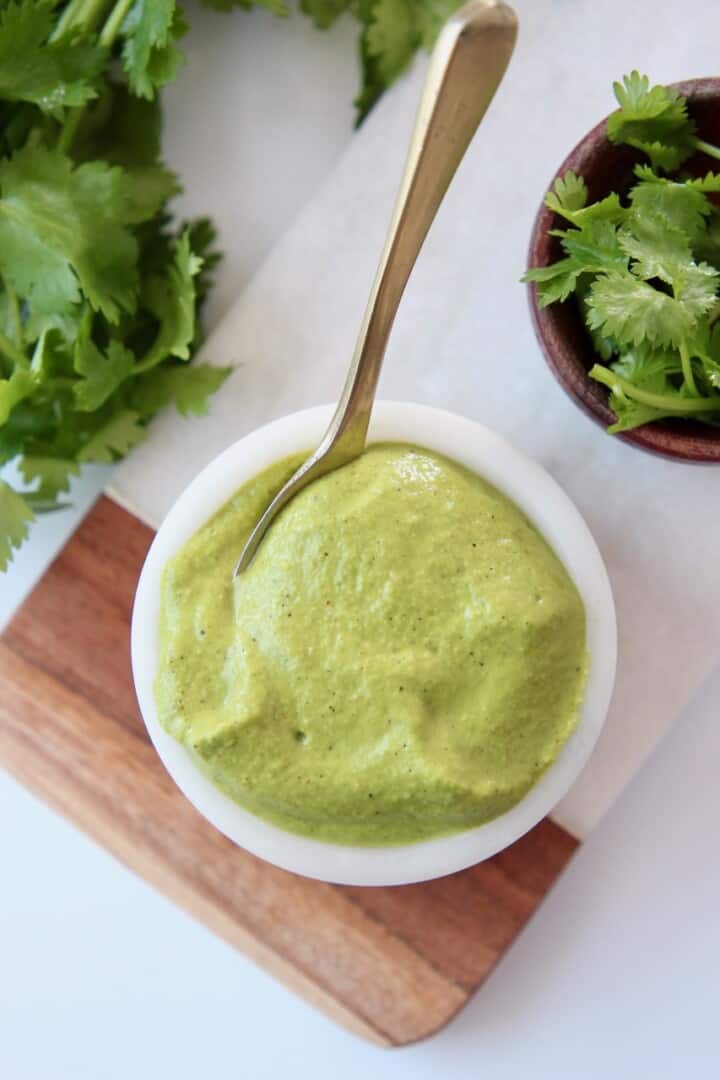 Zhoug Sauce (Spicy Cilantro Sauce) | Bowls Are The New Plates