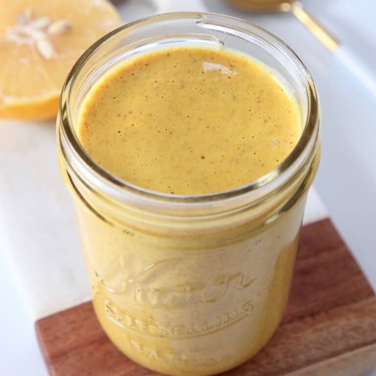 Almond Butter Turmeric Salad Dressing - WhitneyBond.com