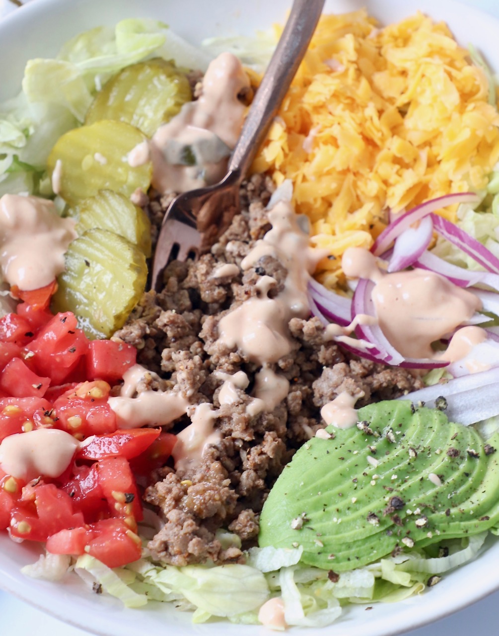 Keto Burger Bowl Recipe